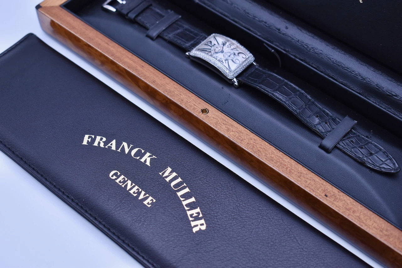 Franck Muller Long Island 18ct White Gold Diamond Set Watch 900 S6 D ...